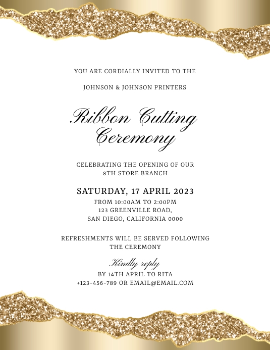 Ribbon Cutting Launch Party Invitation Templa Template | PosterMyWall
