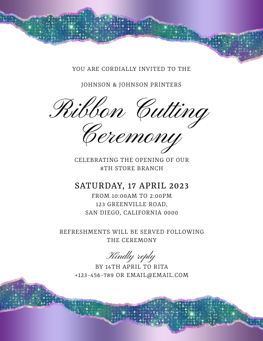 Copy of Ribbon Cutting Launch Party Invitation Templa | PosterMyWall