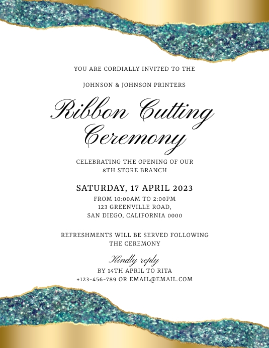 Copy of Ribbon Cutting Launch Party Invitation Templa | PosterMyWall