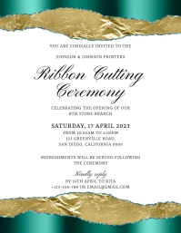 Ribbon cutting Event Invitation Template | PosterMyWall