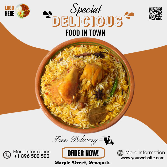 RICE BIRYANI FOOD FLYER TEMPLATE | PosterMyWall
