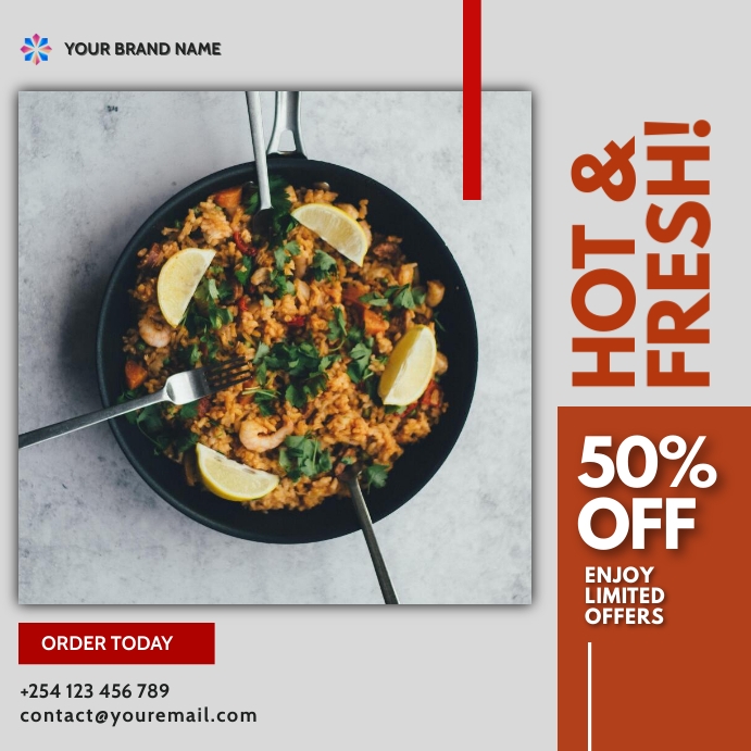 Copy of rice biryani food menu restaurant sale flyer | PosterMyWall