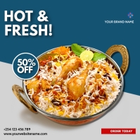 rice biryani food menu restaurant sale flyer Template | PosterMyWall