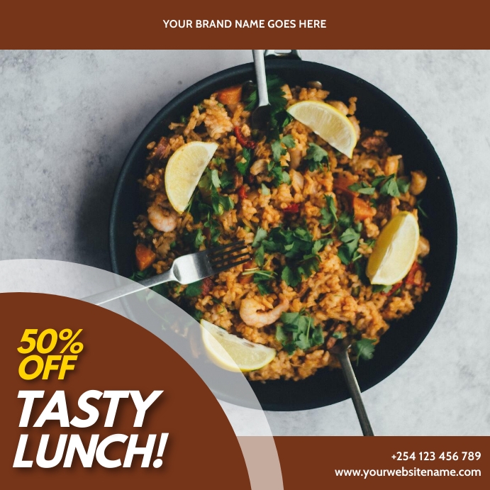 rice biryani food menu restaurant sale flyer Template | PosterMyWall