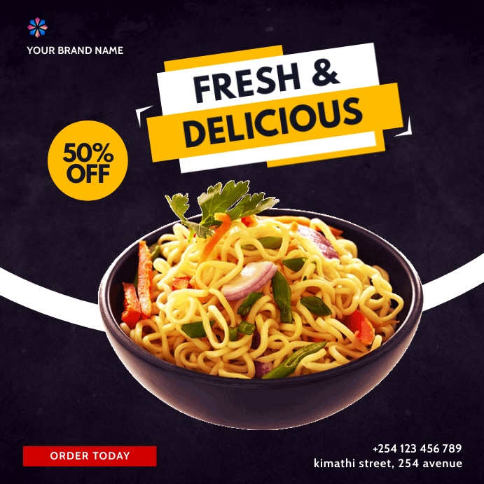 Copy of rice food menu social media sale flyer | PosterMyWall