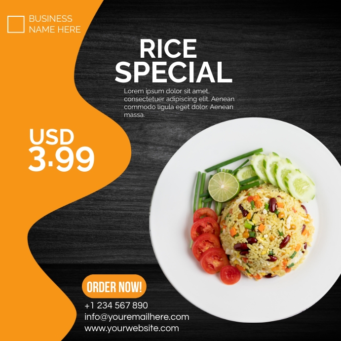 rice menu Template | PosterMyWall