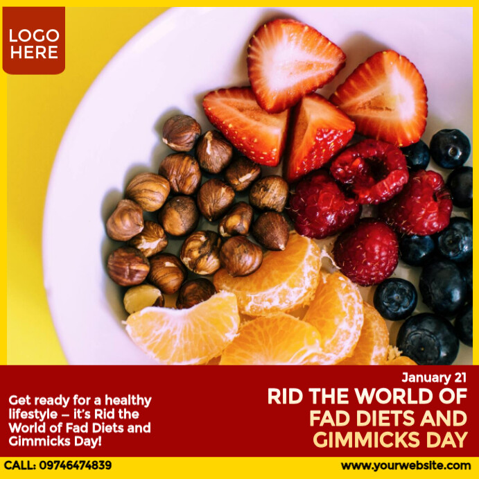 Rid the World of Fad Diets and Gimmicks Modelo | PosterMyWall