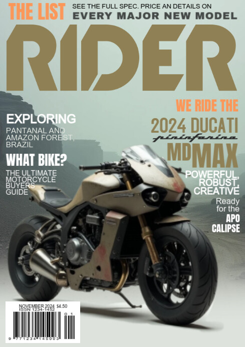 Copy of Rider magazine cover | PosterMyWall