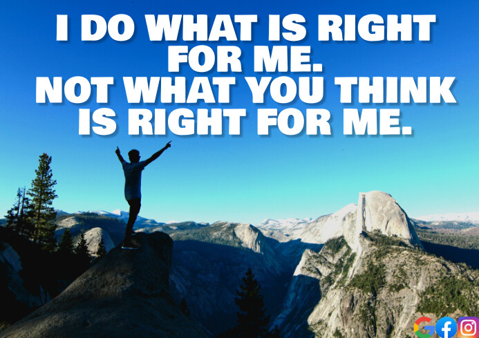 RIGHT AND THINK QUOTE TEMPLATE | PosterMyWall