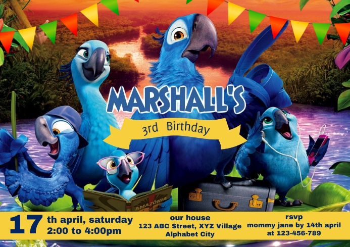 Rio Birthday Invitation Template | PosterMyWall