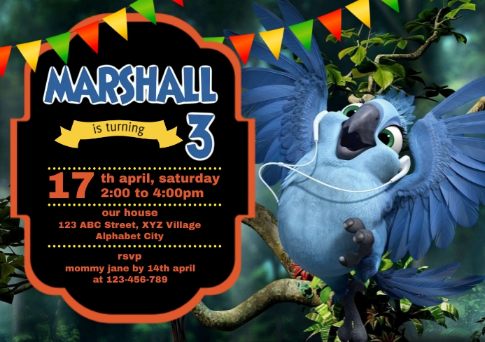 Copy of Rio Birthday Invitation | PosterMyWall