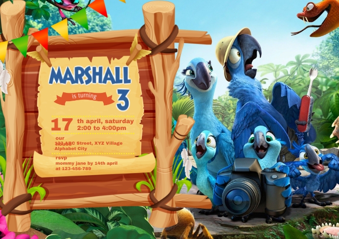 Rio Birthday Invitation Template | PosterMyWall