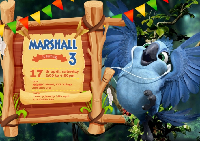 Copy of Rio Birthday Invitation | PosterMyWall