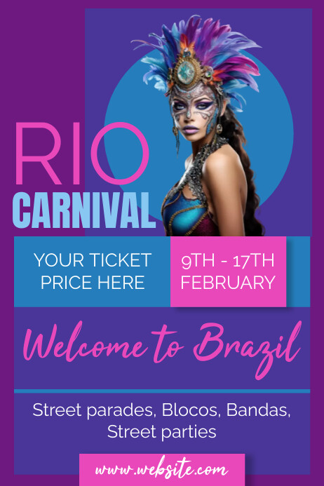 Rio Carnival Template | PosterMyWall
