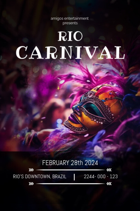 Rio Carnival Template | PosterMyWall