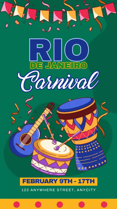Rio Carnival Template | PosterMyWall