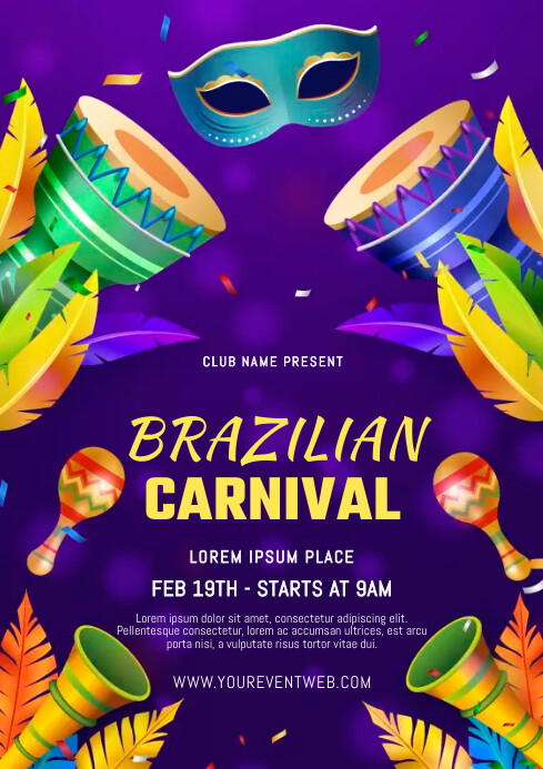 RIO CARNIVAL PARTY Template | PosterMyWall