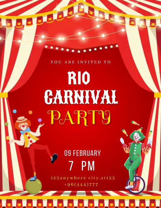 Rio Carnival Party Template | PosterMyWall
