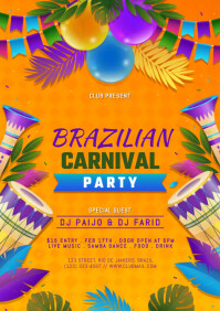 RIO CARNIVAL PARTY Template | PosterMyWall