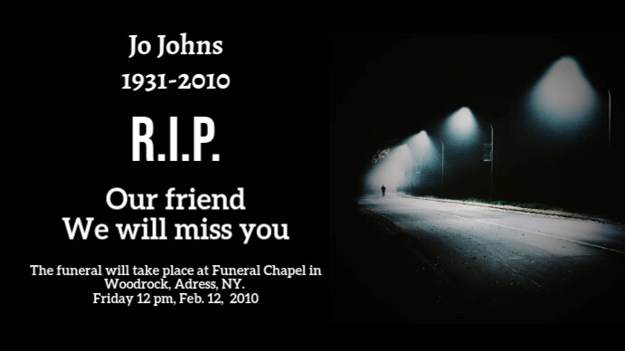 Modèle Rip Brochure Funéraire Rue Post | PosterMyWall