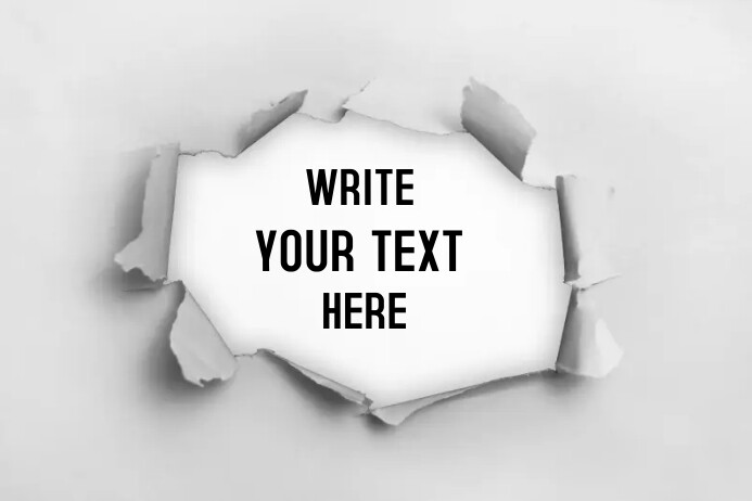 Ripped Paper Over White Background Template | Postermywall