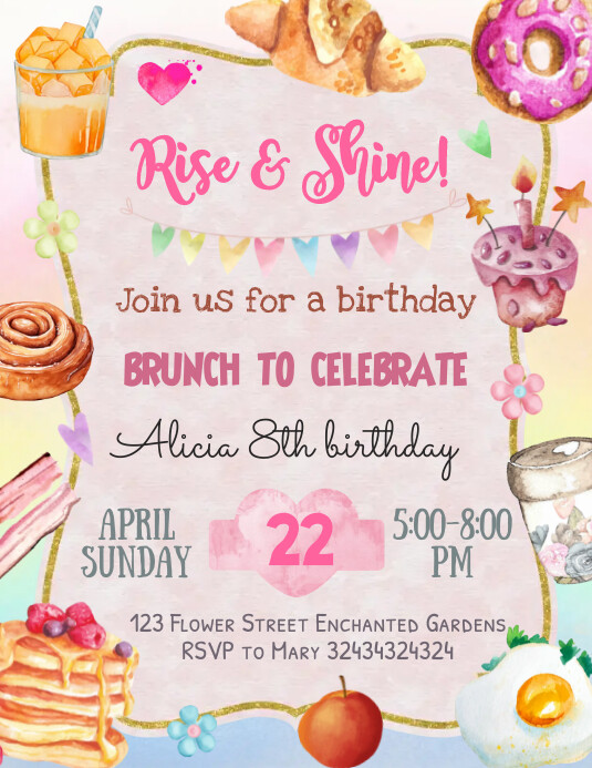 Rise & Shine invitation Template | PosterMyWall
