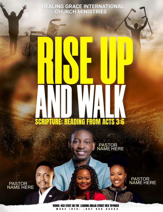 rise up and walk Template | PosterMyWall