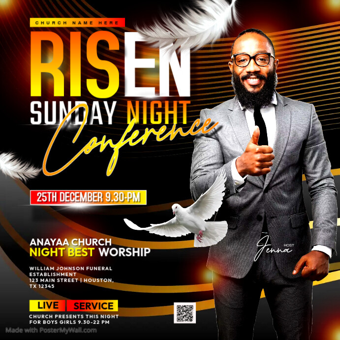RISEN SUNDAY Template | PosterMyWall