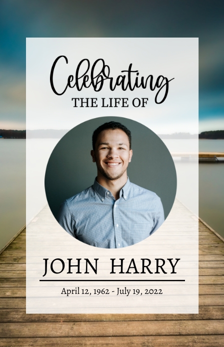 De Plantilla de Programa Funerario de Naturaleza de Río | PosterMyWall