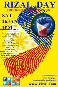 Jose Rizal Day Poster Design Template | PosterMyWall