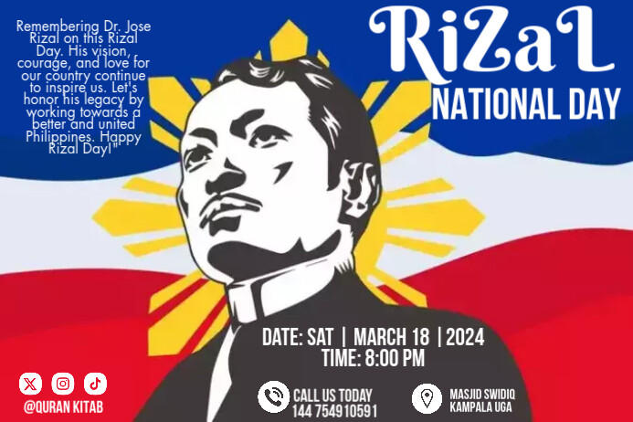 rizal national day Template | PosterMyWall