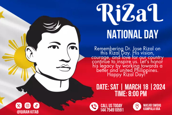 rizal national day Template | PosterMyWall
