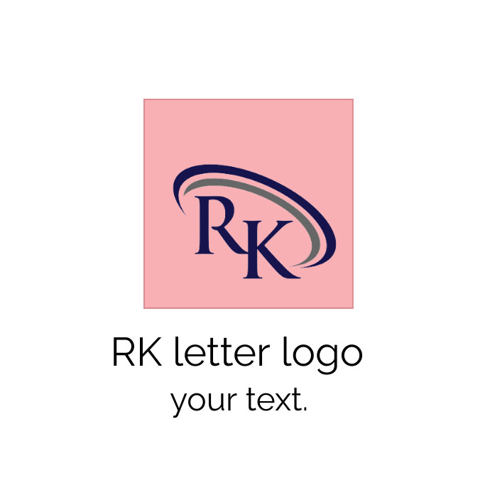 RK letter company logo design template. | PosterMyWall