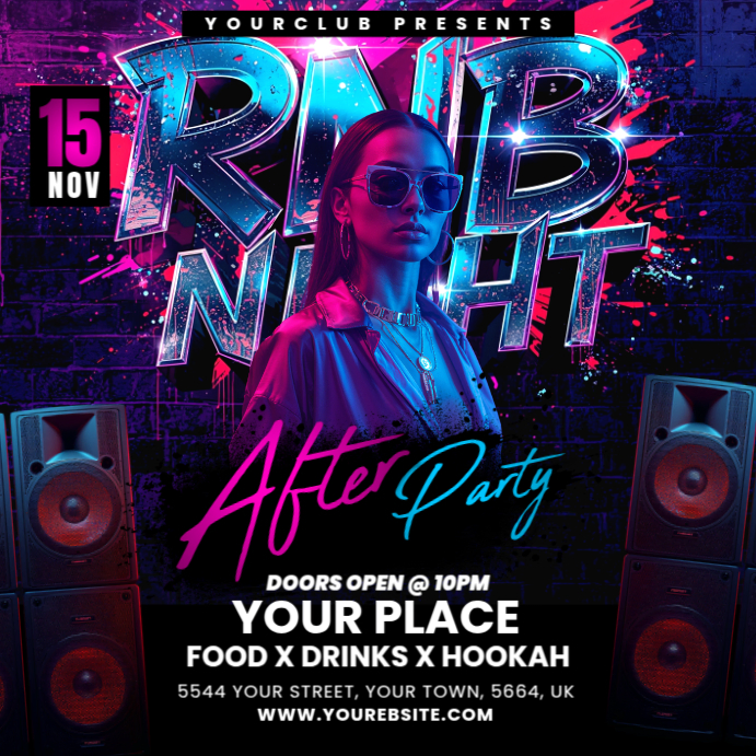 RnB party flyer Template | PosterMyWall