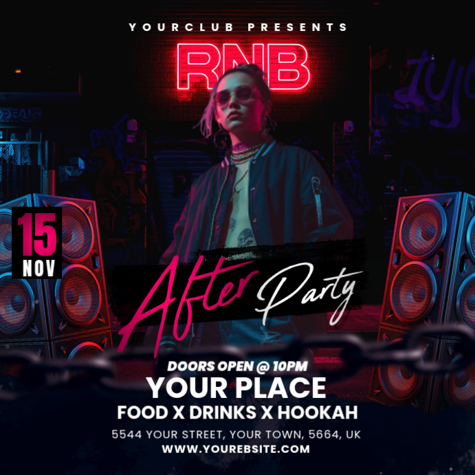 RnB party flyer Template | PosterMyWall