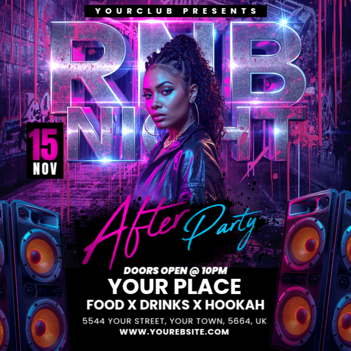 Plantilla de rnb party flyer | PosterMyWall