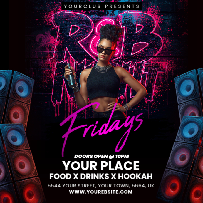 RnB party flyer Template | PosterMyWall