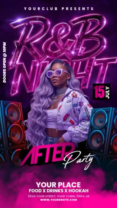 RnB party flyer Template | PosterMyWall