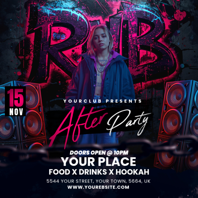 RnB party flyer Template | PosterMyWall