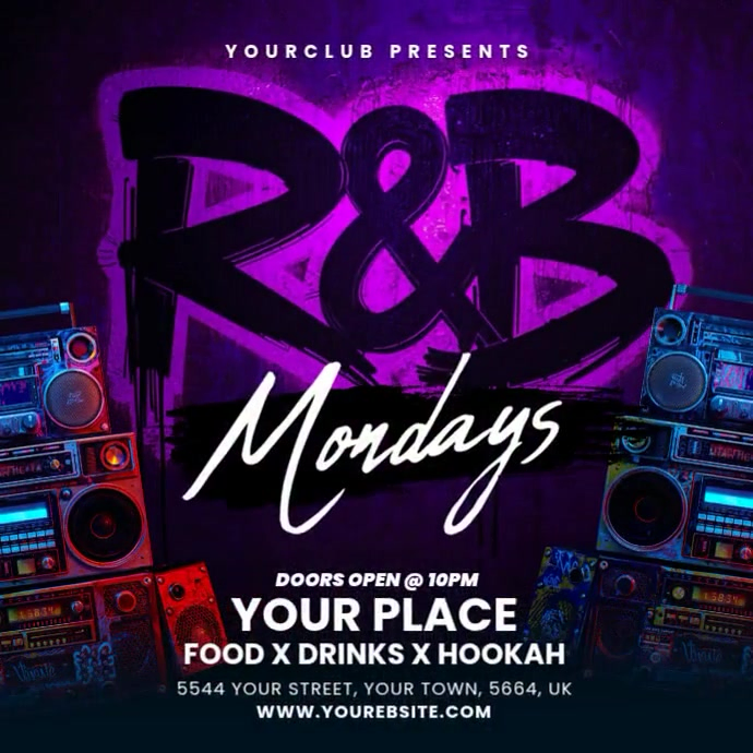 Plantilla de RnB party flyer instagram | PosterMyWall