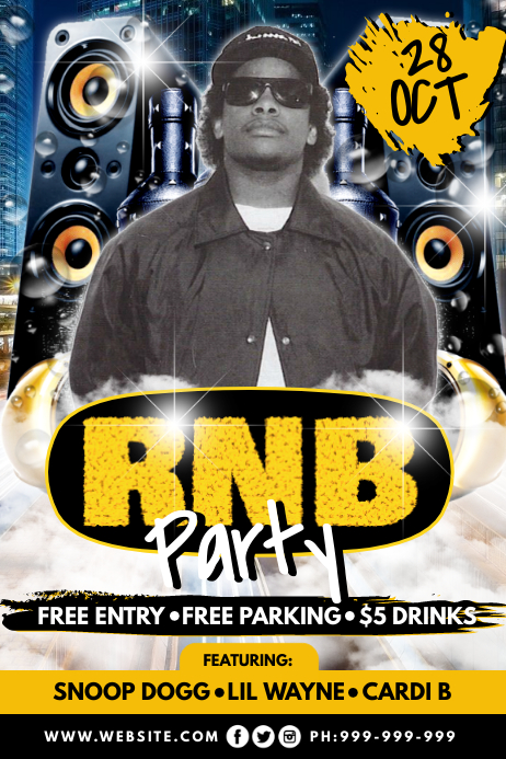 RNB Party Poster Template | PosterMyWall