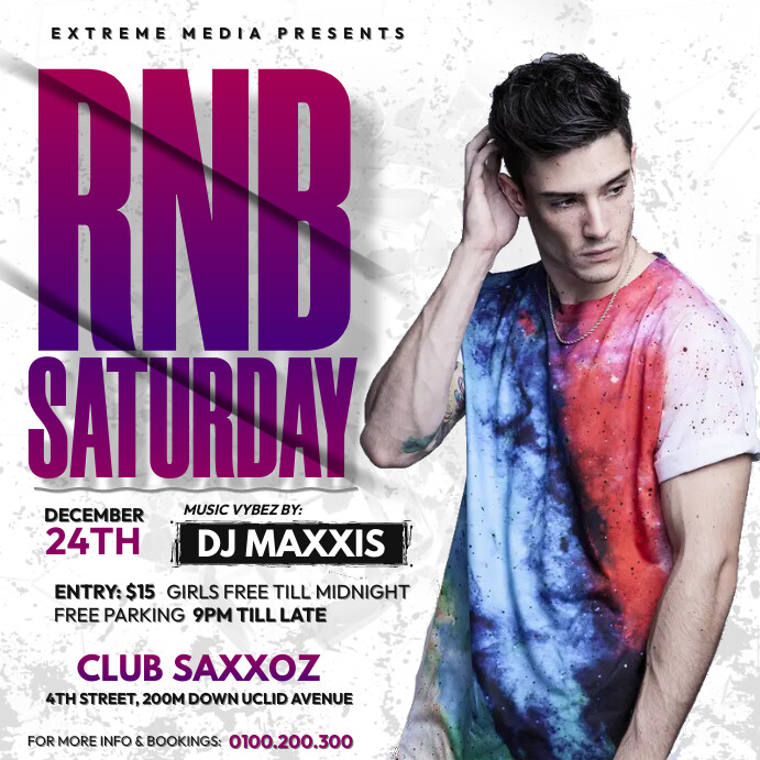Copy of RnB Saturday | PosterMyWall