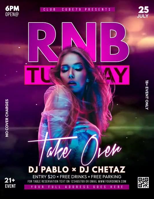 Copy of RNB TUESDAY TAKEOVER | PosterMyWall