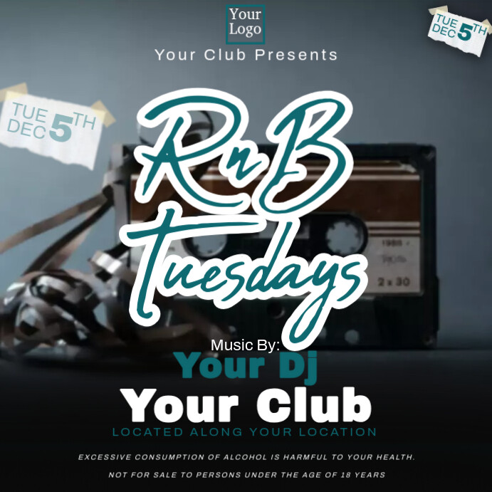 RNB TUESDAYS Template | PosterMyWall