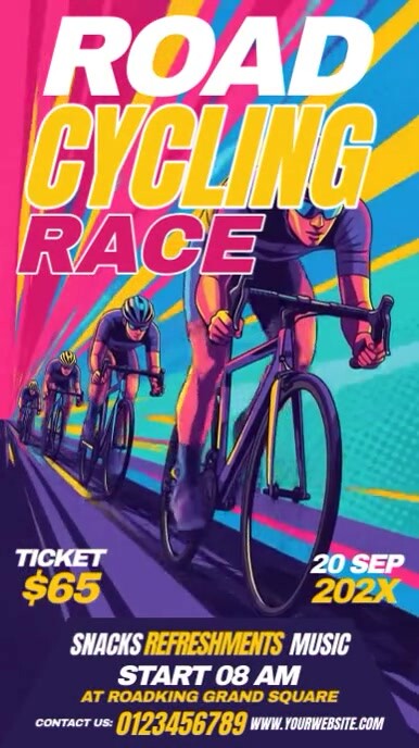 Copy of Road Cycling Ad Digital Display (9:16) | PosterMyWall