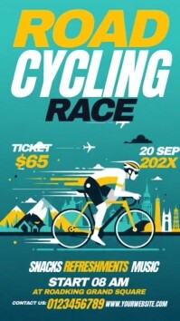 Road Cycling Event Ad Instagram Reel Template | PosterMyWall