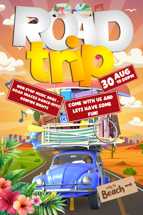 Road Trip Templat | PosterMyWall