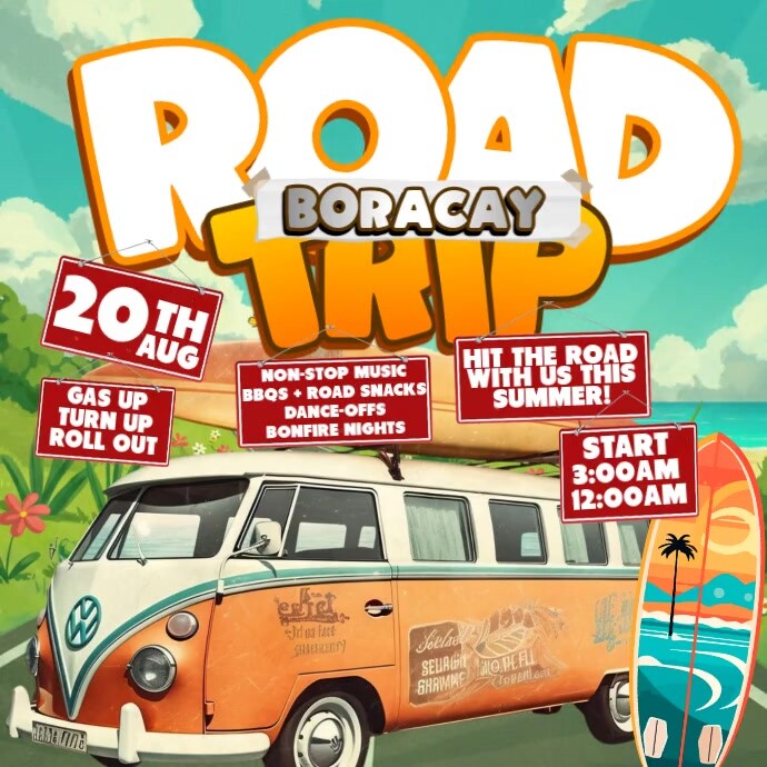 Road Trip To Template | PosterMyWall