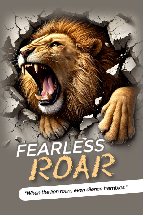 Copy of Roaring lion | PosterMyWall
