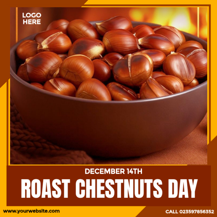 Roast Chestnuts Day Ad Template | PosterMyWall